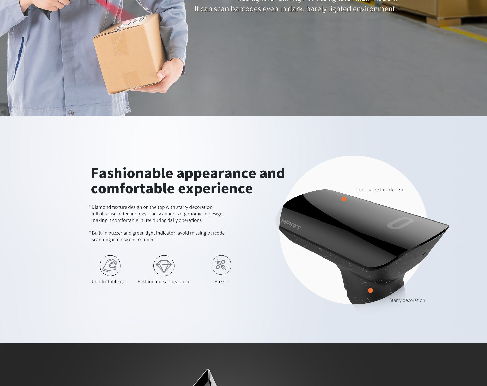 Bulk Barcode Scanner Gun, QR Barcode Scanner N80 Manufacturer | HPRT