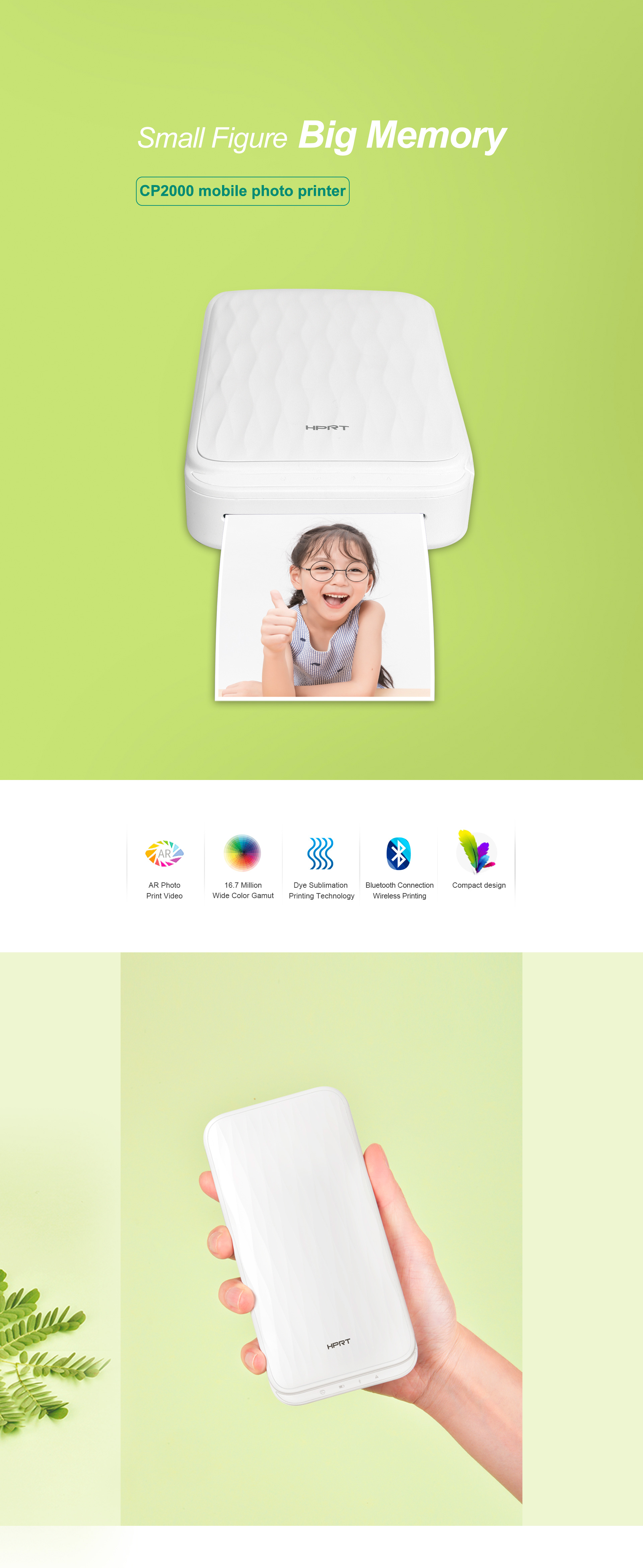 Customize Smart Photo Printer, Small Photo Printer CP2000 Factory | HPRT