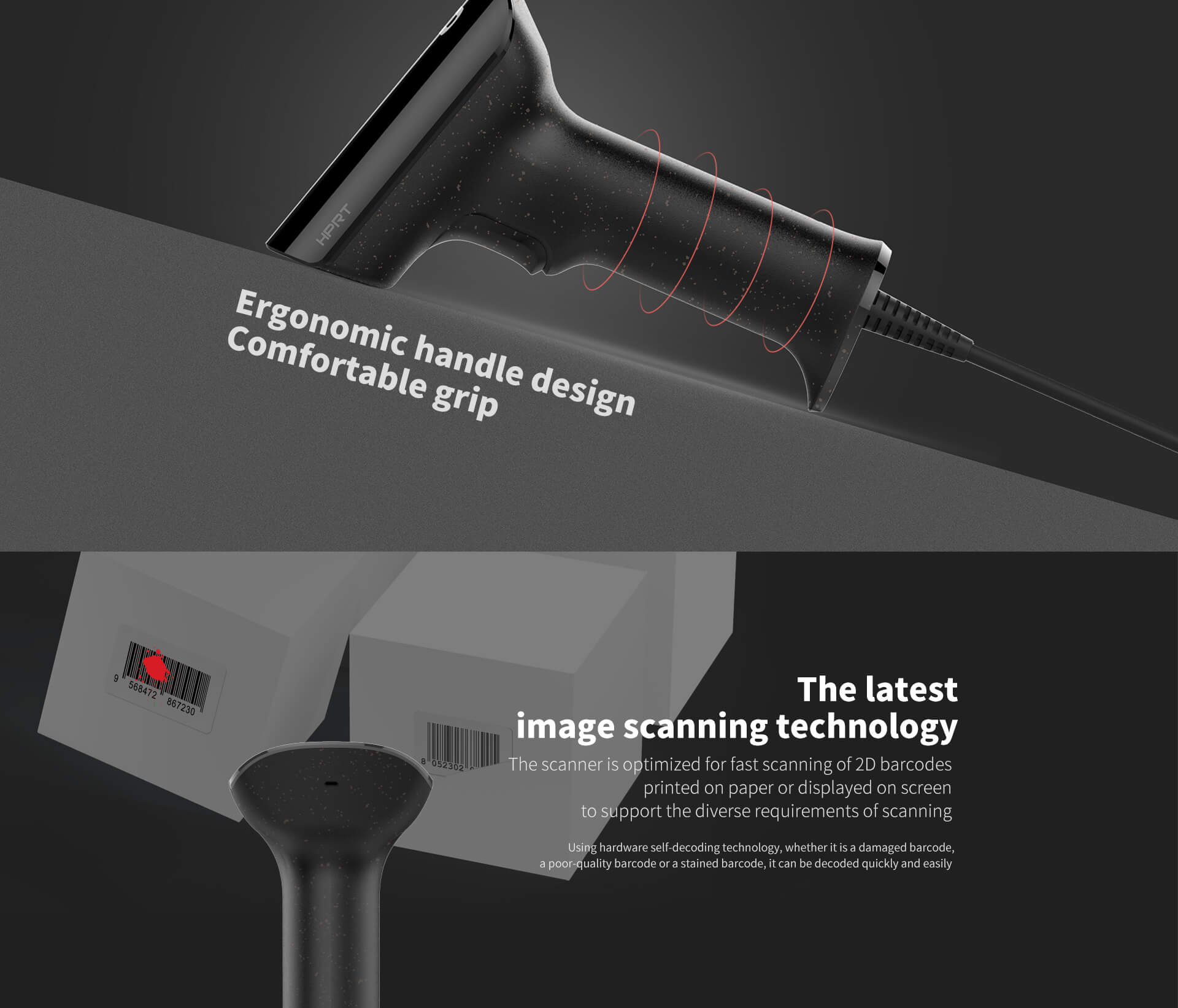 Bulk Barcode Scanner Gun, QR Barcode Scanner N80 Manufacturer | HPRT
