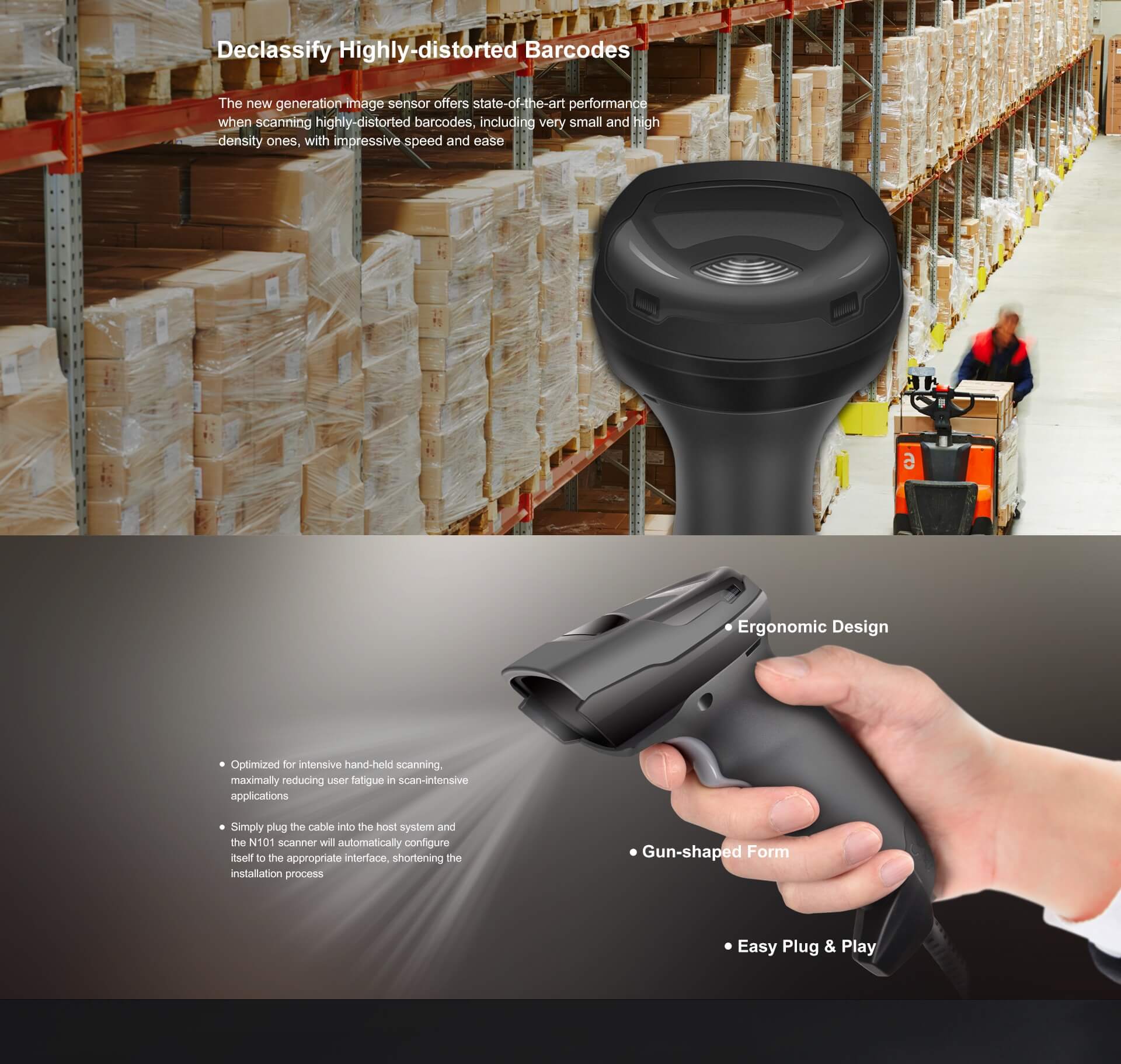 Import Mobile Barcode Scanner, 2D Barcode Scanner N101 Wholesale | HPRT