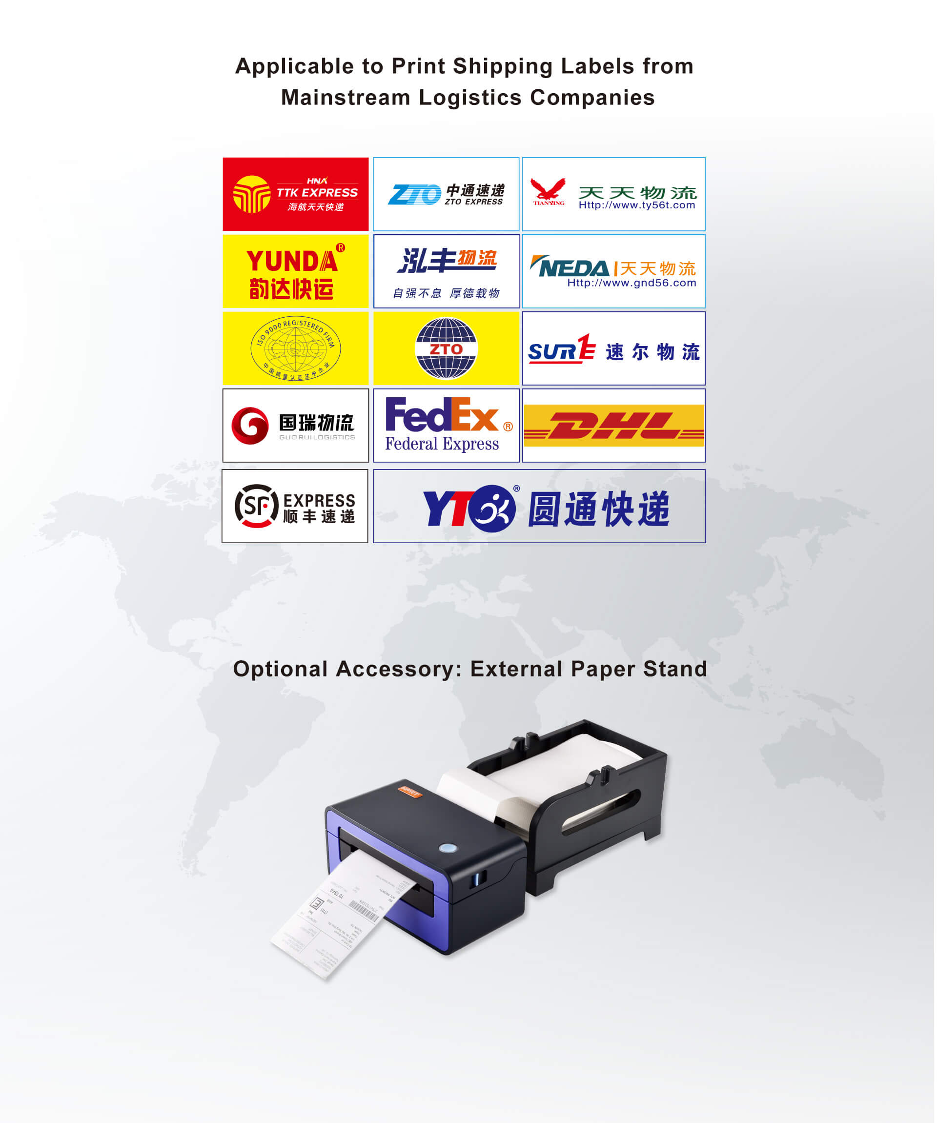 Customize 4 Inch Direct Thermal Shipping Label Printer SL42 Supplier | HPRT