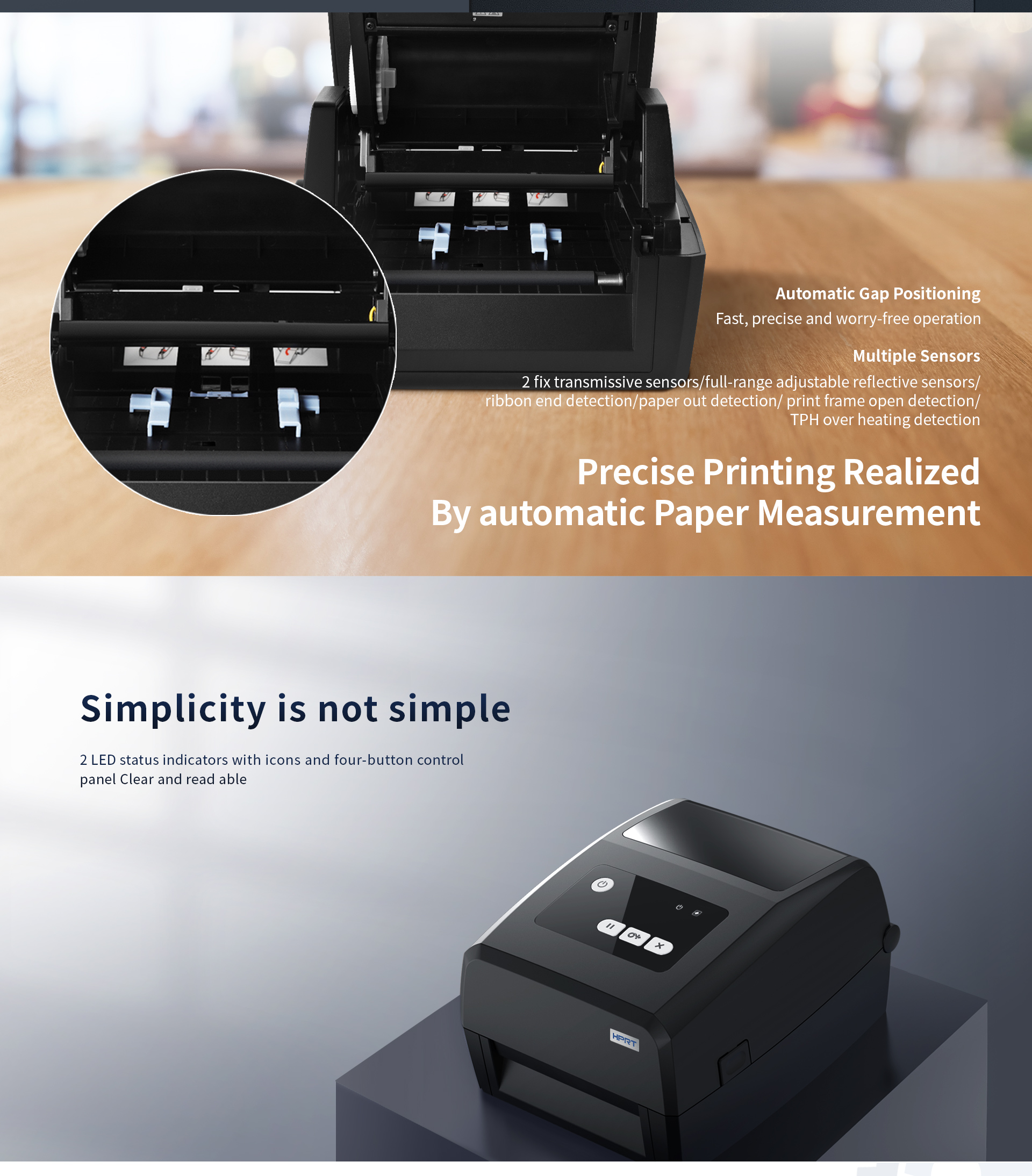 China Thermal Transfer Barcode Printer, WiFi Label Printer HT800/HT830 ...