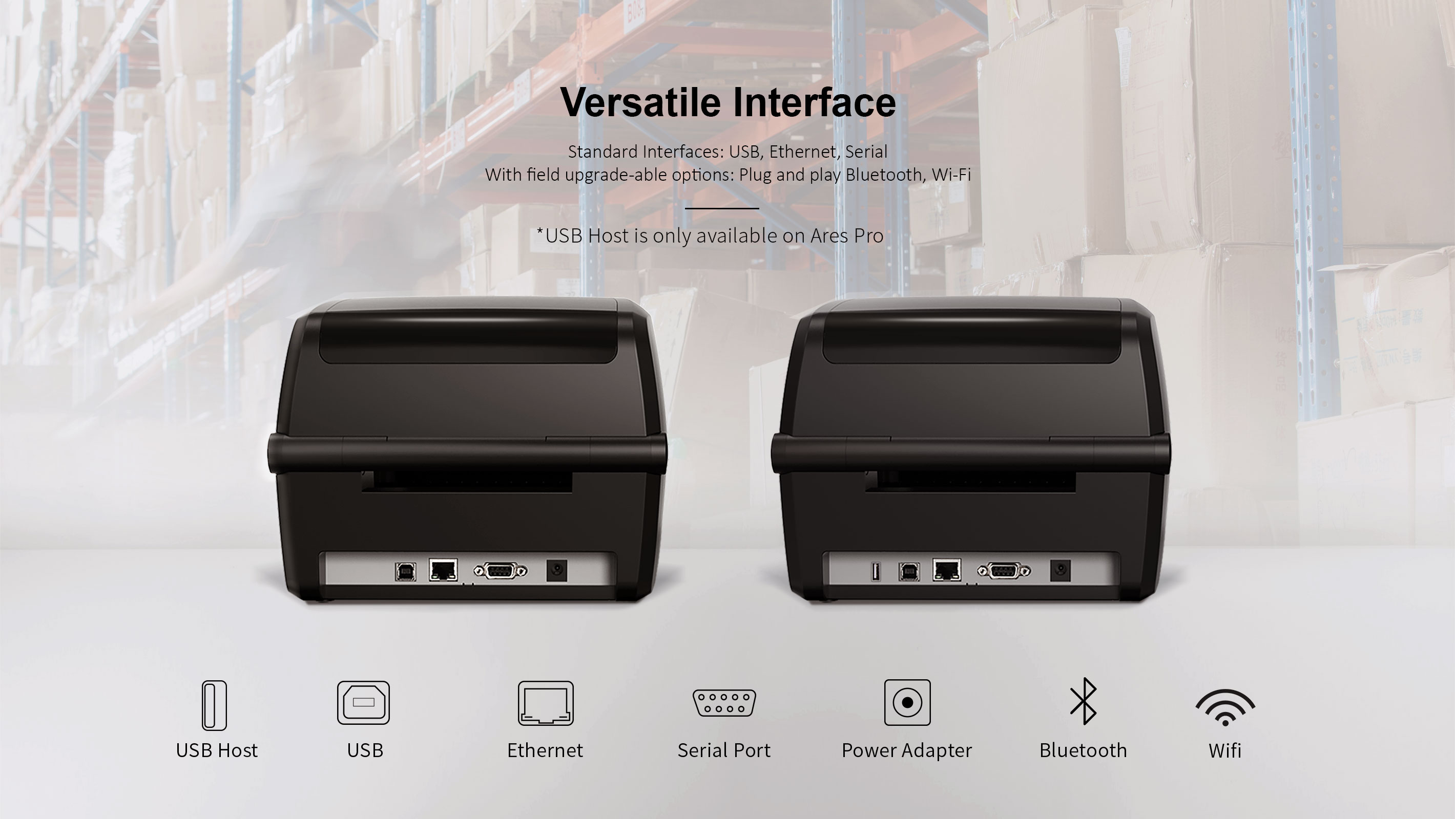 203/300 dpi thermal transfer label printer Factory Ares/Ares Pro - HPRT