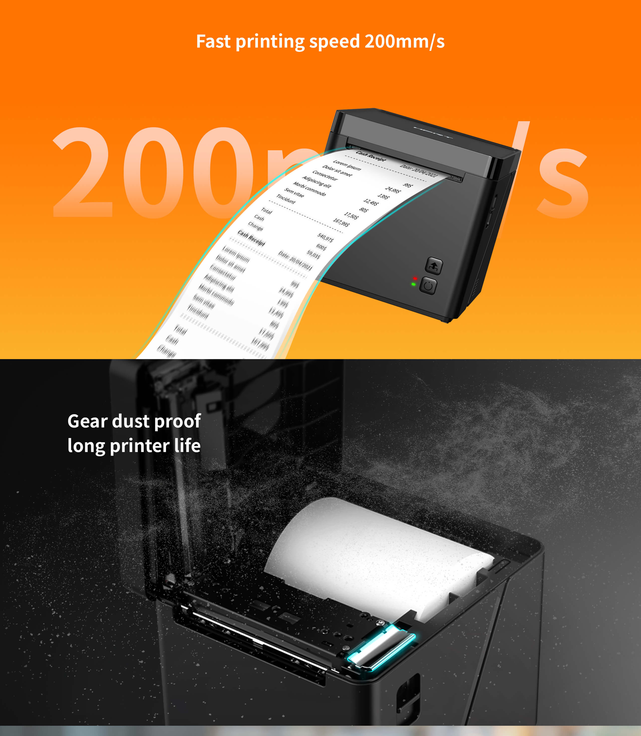Receipt Printer for Small Business, Thermal printer for billing ...